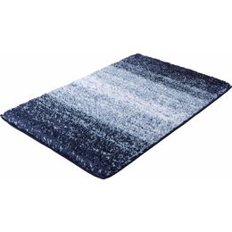 Badematte Kleine Wolke "Oslo" Gr. 2, blau (mare), H:30mm, Kunstfaser, Badematten, Badematte, Badteppich, Melange Effekt, waschbar