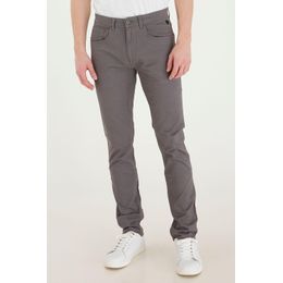 5-Pocket-Hose Blend "BHSaturn", Herren, Gr. 33, Länge 34, granite, Web, 98% Baumwolle, 2% Elasthan, unifarben, regular fit lang, Hosen 5-Pocket-Hose, Chinohose mit zahlreichen Leder-Logopatches