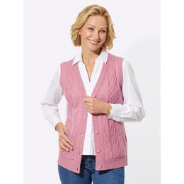 Strickweste Classic Basics, Damen, Gr. 38, rosa (altrosa), 100% Polyacryl, unifarben, Westen Strickweste