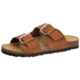 Pantolette Lico "Pantolette Bioline Juana", Damen, Gr. 40, braun, Leder, Schuhe Pantolette