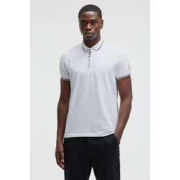 Poloshirt CAMP DAVID, Herren, Gr. XL, wei&szlig;, Material: 97% Baumwolle, 3% Elasthan, bedruckt, regular fit normal, eingesetzt B&uuml;ndchen, Shirts, mit Baumwolle