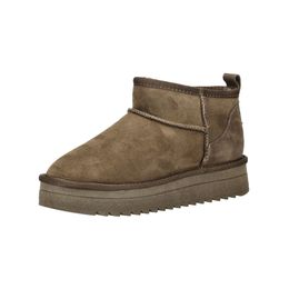 Stiefelette Ara "Ara Stiefelette Veloursleder", Damen, Gr. 38, sesam, Veloursleder, Schuhe Stiefelette