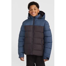 O`Neill Steppjacke O'NEILL "O'RIGINALS PUFFER JACKET", Jungen, Gr. 152 (146), bunt (alma steel colour block), Softshell, Obermaterial: 100% Polyester, unifarben mit Farbeinsatz, hoch geschlossener Ausschnitt, eingesetzt eingefasste Kante mit verstellbarem Klettverschluss, Jacken