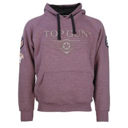 Kapuzenpullover Top Gun "Simulator TG20191025", Herren, Gr. 54 (XL), rot (bordeaux), Obermaterial: 50% Baumwolle / 50% Polyester, Rundhals, Pullover Sweatshirt Hoodie