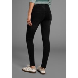 Jeansjeggings Arizona, Damen, Gr. 34, N-Gr, schwarz (schwarz washed), Denim/Jeans, Obermaterial: 98% Baumwolle, 2% Elasthan, unifarben, skinny fit lang, Jeans