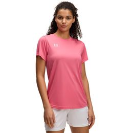 Trainingsshirt Under Armour "UA W'S CH. TRAIN SS", Damen, Gr. XXL, super pink,, weiß, Obermaterial: 100% Polyester, normal, Rundhals, Shirts