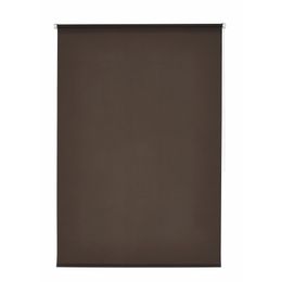 Seitenzugrollo K-home "Klemmfix-Rollo" Gr. 2, braun (schoko), B:50cm H:150cm, Polyester, Rollos, Seitenzugrollo, 1 St&uuml;ck