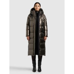 Steppmantel Khujo "HEDD2", Damen, Gr. L, cane braun, 100% Polyester, unifarben, eingesetzt elastischer Bund mit Rei&szlig;verschluss, M&auml;ntel Steppmantel