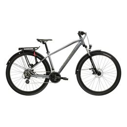 Mountainbike KROSS "KROSS Mountainbike Hardtail 29" Hexagon 2.0 Eq grau 21 Gänge" Gr. 43, grau, schwarz, Fahrräder, 43cm, 29 Zoll (73,66cm) hinten: 29 Zoll (73,66cm)