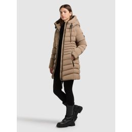 Steppmantel Khujo "LAVA", Damen, Gr. L, cookie beige, 100% Polyester, unifarben, eingesetzt elastischer Bund mit Windstopper, M&auml;ntel Steppmantel, Topseller