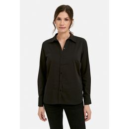 Smith & Soul Langarmbluse SMITH & SOUL, Damen, Gr. L, schwarz, Material: 70% Baumwolle, 27% Polyester, 3% Elasthan, unifarben, relaxed fit normal, hoch geschlossener Ausschnitt, &Auml;rmel mit &Auml;rmelschlitz 1-Knopf-Manschette, Blusen
