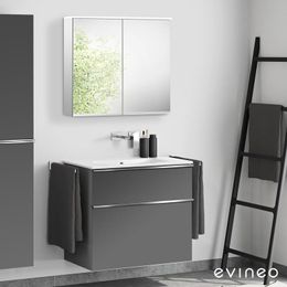 Duravit ME by Starck Schrank mit Waschtisch, mit Spiegelschrank, 23368300601+BE0266AN+BEA002MI,