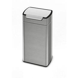 simplehuman Touch-Abfallsammler, Edelstahl matt, Volumen 30 l, HxBxT 710 x 390 x 290 mm