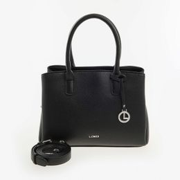 L.Credi Schwarze Henkeltasche aus Kunstleder