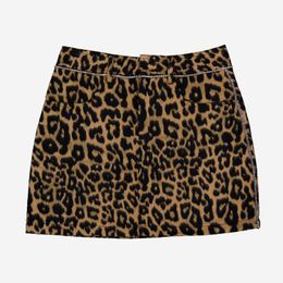 Liu Jo Braun-schwarzer Minirock mit Animalprint