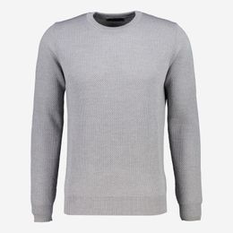 Ferrante Grauer Pullover mit Rundhalsausschnitt