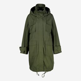 Marc O'Polo Dunkelgrüner Long Fit Parka mit Kapuze