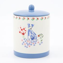 Cath Kidston Wei&szlig;e runde Keksdose 11x14cm