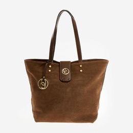 Braune Tote Bag aus Wildleder