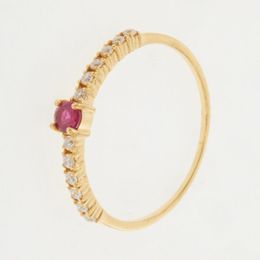 Oliver Weber Vergoldeter Felicity Ring aus Sterling Silber mit Zirkonen