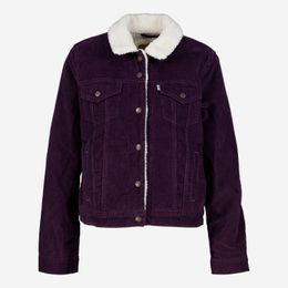 Levi's Dunkelviolette Jacke mit Kunstfell-Futter