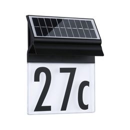 Paulmann Solar-Hausnummernleuchte 'Neda' schwarz 18 x 23 cm