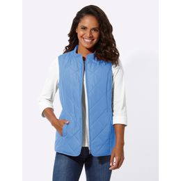 WITT Damen Steppweste mit Wiener N&auml;hten, himmelblau, Gr&ouml;&szlig;e 40