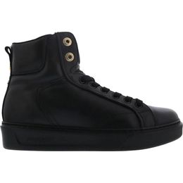Woolrich Low-Top Sneaker - Dames Classic Court Mid Women Nappa - Gr. 36 (EU) - in Schwarz - f&uuml;r Damen