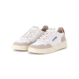 Autry Low-Top Sneaker - "Medalist" Low-Top Sneakers White - Gr. 46 (EU) - in Rot - f&uuml;r Damen