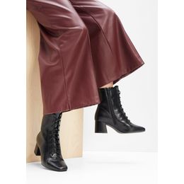 bonprix Schn&uuml;rstiefeletten mit Blockabsatz, schwarz, Gr.38, Elegante Stiefelette mit dekorativer Schn&uuml;rung