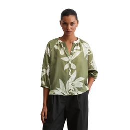 Marc O'Polo MARC O'POLO Damen Kurzarmbluse "aus Organic-Cotton-Viskose-Mix", bunt, Gr. 34, bedruckt, Obermaterial: 54% Baumwolle, 46% Viskose, Blusen