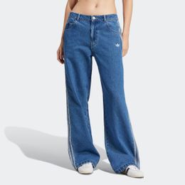 Damen Sporthose "DENIM 3S PANT", blau, Gr. 32, adidas originals, Obermaterial: 100% Baumwolle, Hosen