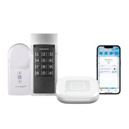 homematic IP Smart-Home-Zubeh&ouml;r "Starter Bundle Zutritt + Keypad", B:31cm H:12cm T:37cmwei&szlig;, Smart-Home-Stationen
