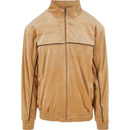 Karl Kani Damen Anorak "Karl Kani Herren KM214-021-1 OG Velvet Jacket sand"sand, Gr. S, 93% Polyester, 7% Elasthan, Jacken
