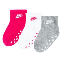 Nike Sportswear M&auml;dchen ABS-Socken "NHN CORE FUTURA GRIPPER", Gr. 86, pink, Baumwollmischung, Socken, f&uuml;r Babys Gr. 86-92