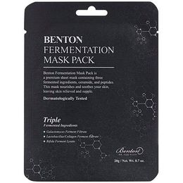 Benton Damen Tuchmaske "Fermentation Mask Pack", transparent, Hautpflegemittel, Verlangsamt die Faltenentstehung, Haut bleibt strahlend und frisch.