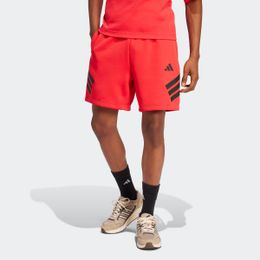 Herren Shorts "M FI 3S SHO", rot, Gr. XXL, adidas Sportswear, Obermaterial: 67% Polyester, 33% Baumwolle, Hosen