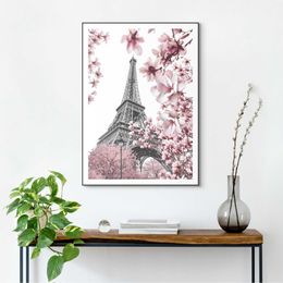 Bild mit Rahmen Reinders, B:50cm H:70cm T:1,6cm, schwarz, Holzwerkstoff, Wohnzimmer, Bilder, "Spring in Paris"