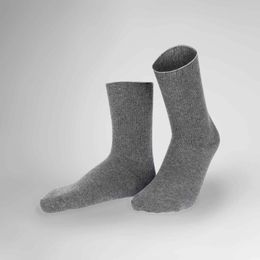 Hudson Damen Socken "Socke Relax Soft", Gr. 39, grau, Obermaterial: 80% Baumwolle CO. 18% Polyamid PA. 2% Elasthan EL., Socken