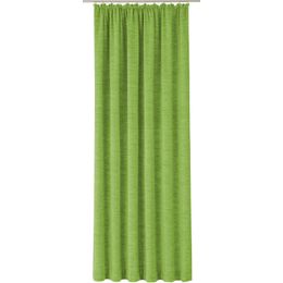 Vorhang WIRTH, B:132cm H:195cm, gr&uuml;n, Chenille, Polyacryl, Wohnzimmer, Gardinen, "Trondheim B", nach Ma&szlig;