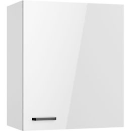 H&auml;ngeschrank KOCHSTATION, B:60cm H:70,4cm T:34,9cmwei&szlig; glanz, wei&szlig;, K&uuml;che, Schr&auml;nke, "KS-Paula", 60 cm breit, 70 cm hoch, mit 1 T&uuml;r, 2 Einlegeb&ouml;den