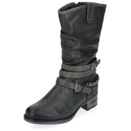 Mustang Shoes Damen Stiefel "Mustang Shoes Stiefel Lederimitat", Gr. 39, grau, Lederimitat, Schuhe