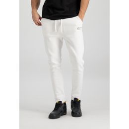 Herren Jogginghose "Organics EMB Jogger", weiß, Gr. XL, Alpha Industries, Obermaterial: 100% Baumwolle, Hosen