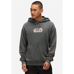 Recovered Herren Kapuzensweatshirt "Star Wars Ship Battle", grau, Gr. S, bedruckt, 100% Baumwolle, Sweatshirts, mit coolem Star Wars-Print