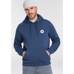 Converse Herren Kapuzensweatshirt "Converse GO-TO CHUCK TAYLOR PATCH HOODIE", blau, Gr. M, Sweatware, Obermaterial: 80% Baumwolle, 20% Polyester,