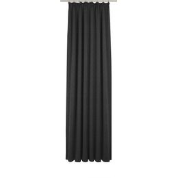 Vorhang WIRTH, B:132cm H:385cm, schwarz, Chenille, Polyacryl, Wohnzimmer, Gardinen, "Trondheim B", nach Ma&szlig;
