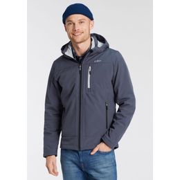 CMP Herren Softshelljacke "MAN JACKET ZIP HOOD", grau, Gr. 46, Softshell, Obermaterial: 96% Polyester, 4% Elasthan. Futter: 100% Polyester, Jacken