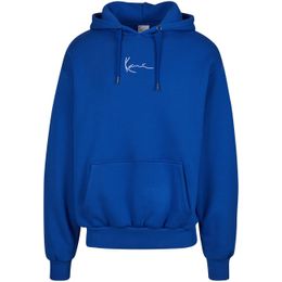 Karl Kani Damen Kapuzensweatshirt "Karl Kani Herren KM232-037-1 KK Small Signature Print Hoodie"blau, Gr. XS, bedruckt, 100% Baumwolle, Sweatshirts