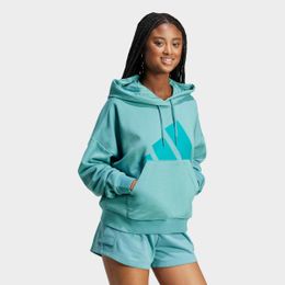 Damen Kapuzensweatshirt "W BL FT HD"powder teal, Gr. M, adidas Sportswear, Obermaterial: 55% Baumwolle, 36% Polyester, 9% Viskose, Sweatshirts