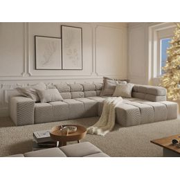 Ecksofa Inosign, B:321cm T:216cm, grün, : 88% Polyester, 12% Polyacryl, Wohnzimmer, Sofas, "Ancona New, wahlweise motorische Sitztiefenverstellung,